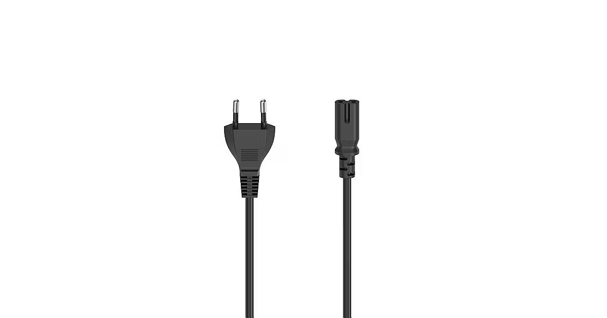 Hama Hama Power Cord, 2-pin, 1,5m, black - Power cable (00200732)