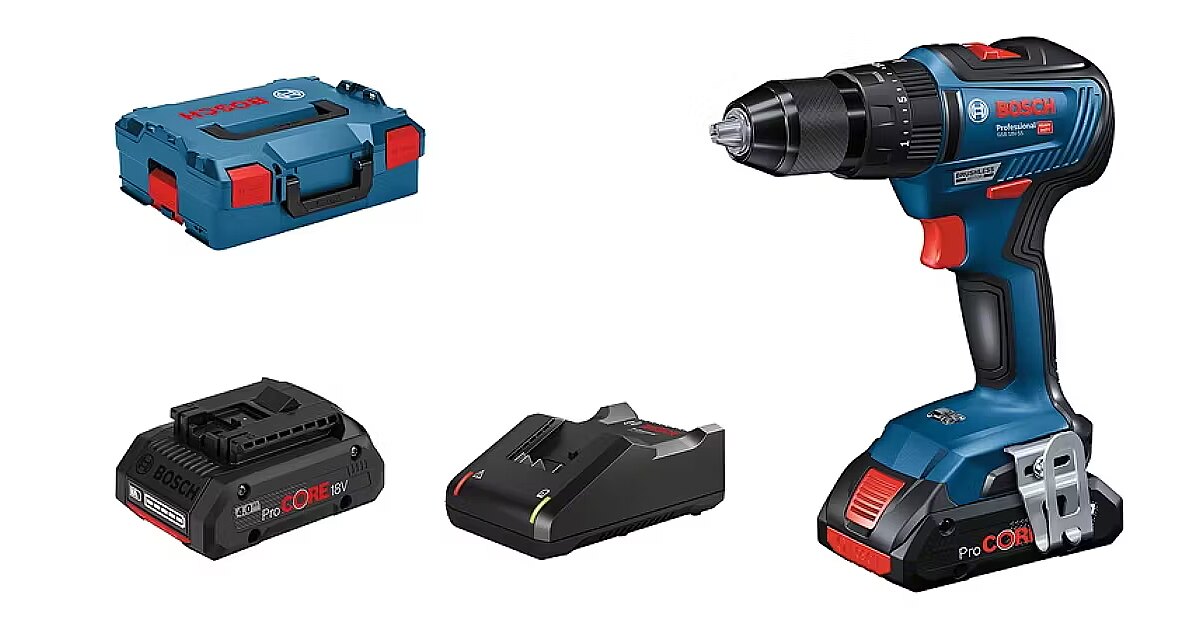 Bosch Bosch cordless hammer drill GSB 18V-55 Professional, 18Volt (blue ...