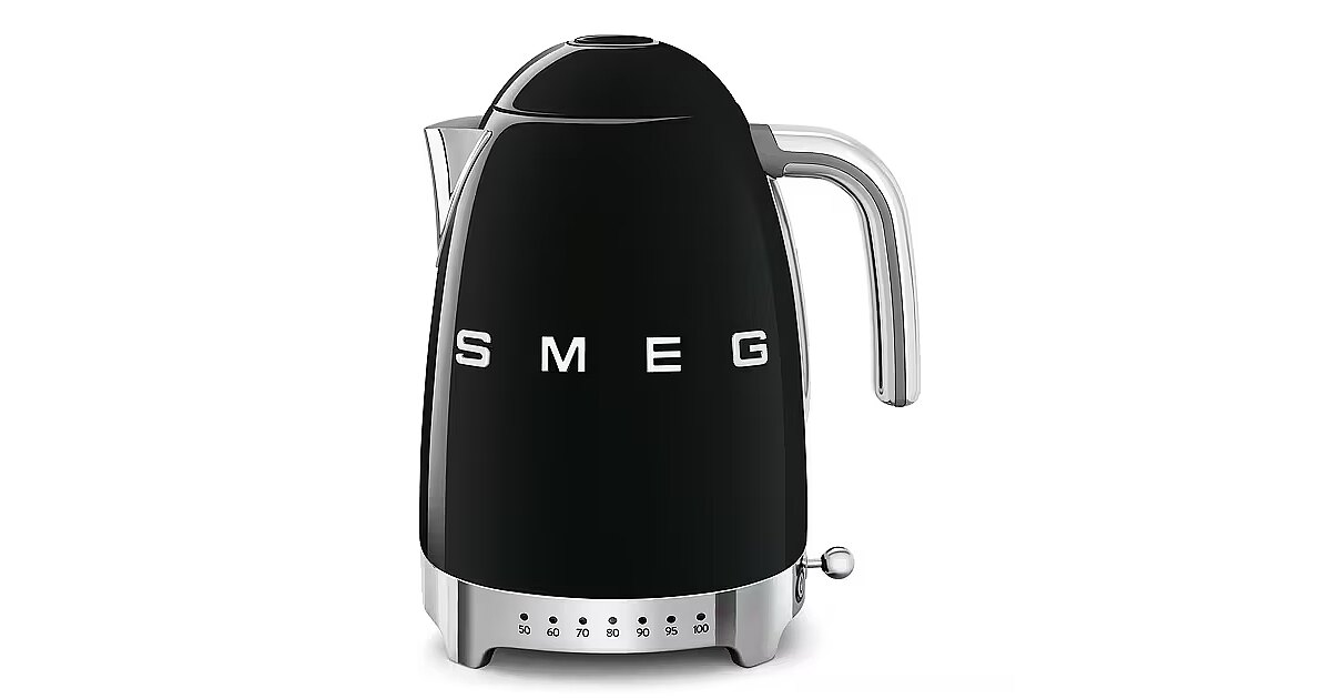 SMEG 50's Style Kettle, Black (KLF04BLEU)