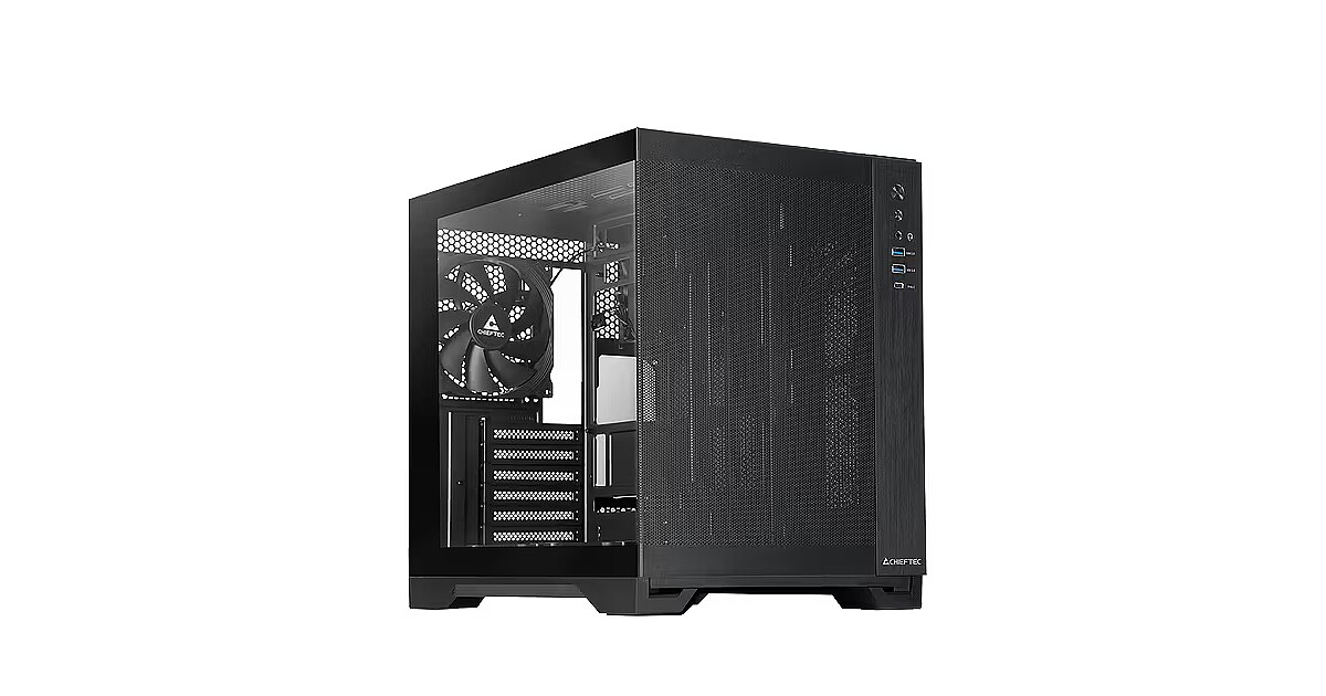 Chieftec Visio, Panoramic Tempered Glass, Black (GM-30B-M-OP)