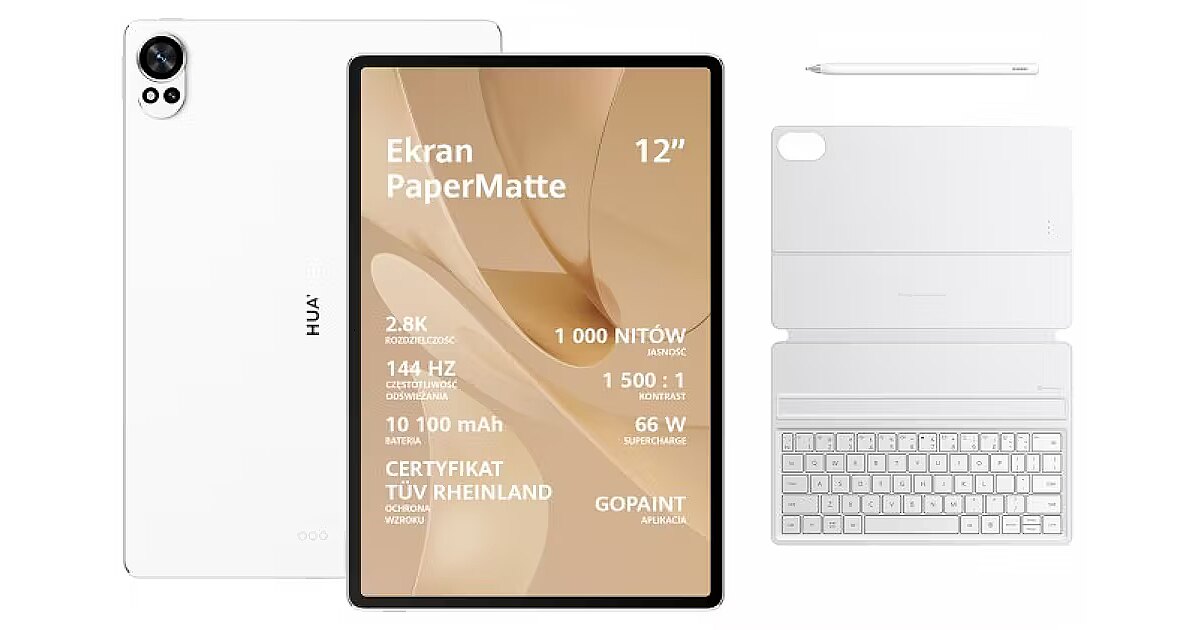 Huawei MatePad 12 X, 12GB/256GB, White, Keyboard + Stylus (Banksy-W09EK)