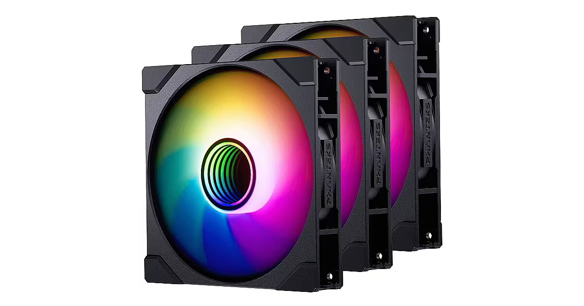 Phanteks M25 Gen2 D-RGB Reverse Blade, 3 Pack, Black (PH-F140M25R_G2 ...