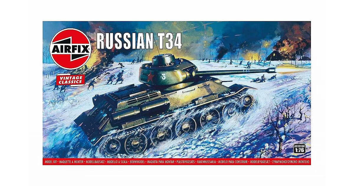 Airfix Plastic model T34/85 Tank (01316V)