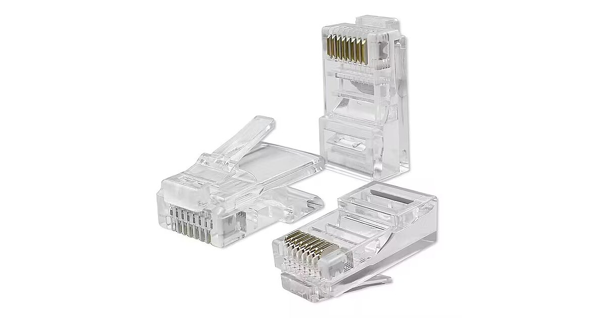 Qoltec RJ45 through connector plug,CAT6,UTP,100pcs (54544)
