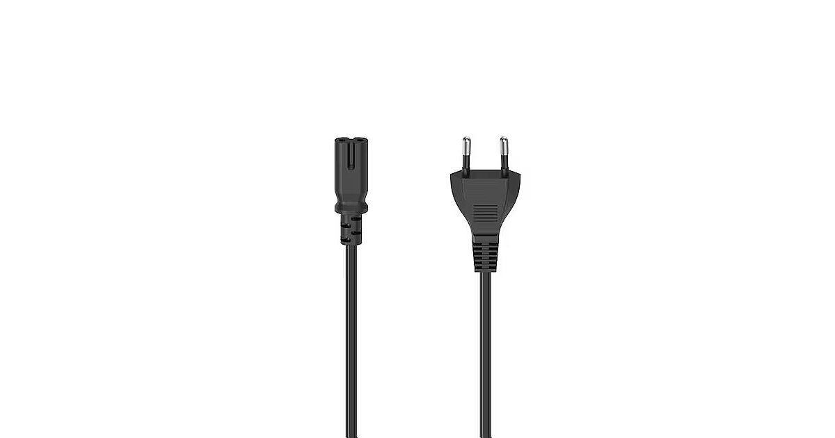 Hama Hama Power Cord, 2-pin, 1,5 m, black - Power cord (00223273)