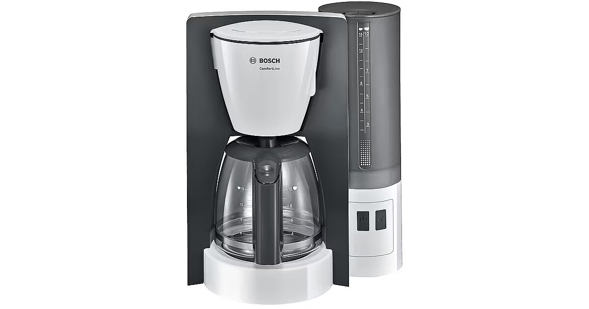 Bosch drip coffee maker, White/Grey (TKA6A041)