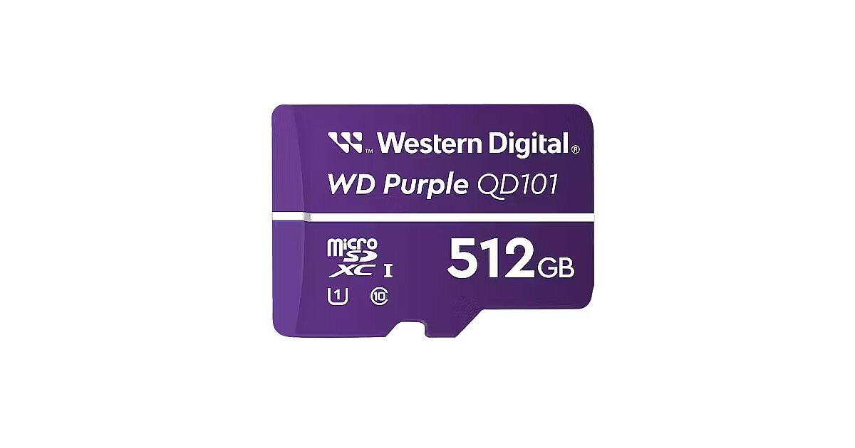 Western Digital WD Purple, microSDXC, 512GB (WDD512G1P0C-85AEL0)