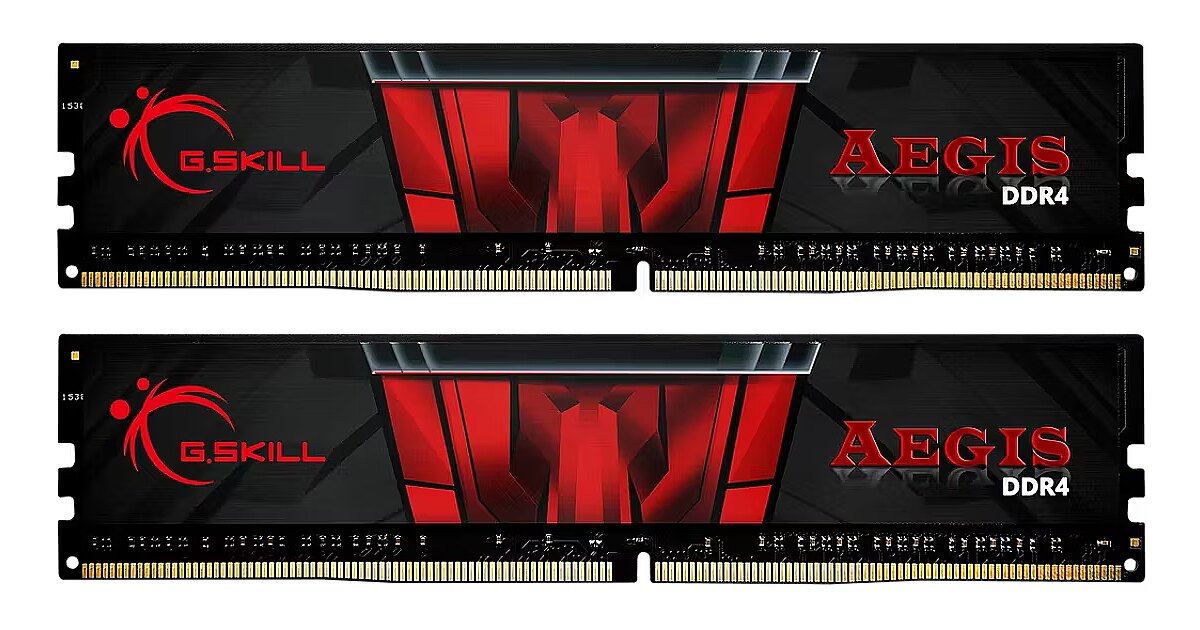 G.SKILL Aegis, DDR4, 16GB, 2400MHz, CL15, Kit of 2 (F4-2400C15D-16GIS)