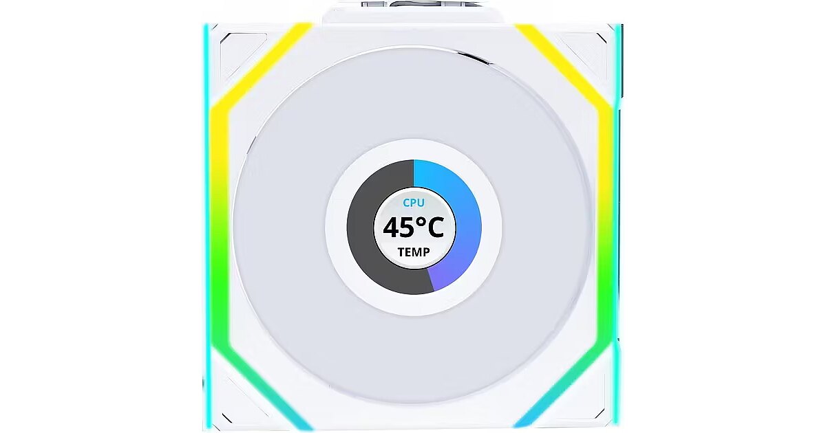 Lian Li UNI FAN SL Wireless LCD 120, White (12SLLCD1W1W)