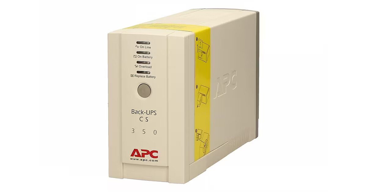 APC Back-UPS BK350EI 350VA, 210W, IEC (BK350EI)