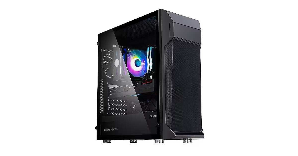 Zalman Z1 Plus, Tempered Glass, Black (Z1 Plus)