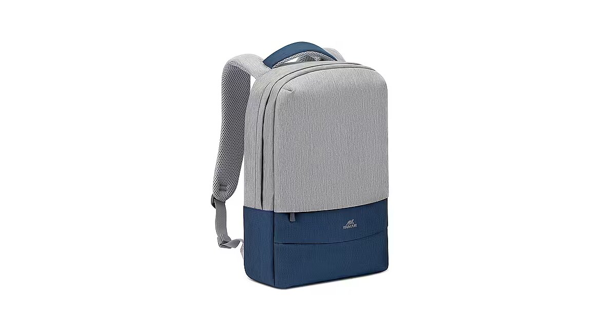 Rivacase Prater anti-theft Laptop backpack, 15.6", Grey/Blue (7562 Grey ...