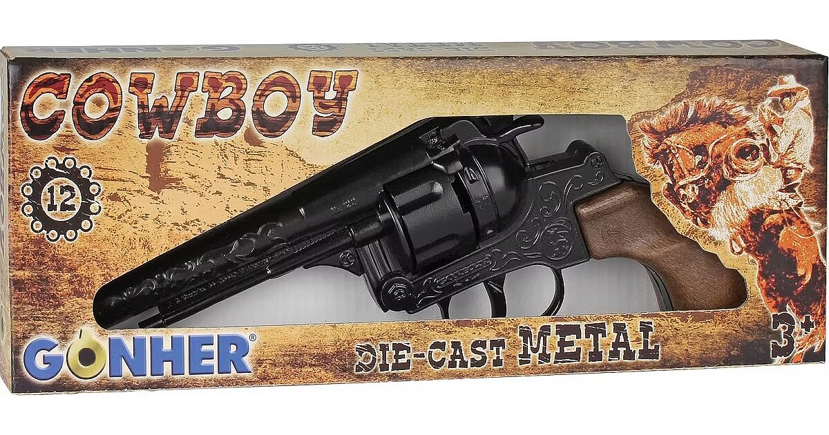 Pulio Metal cowboy revolver Gonher (155122/6)
