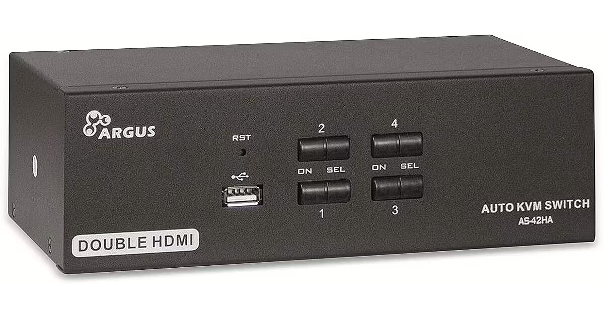 Inter-Tech IPC KVM Switch AS-42HA HDMI, KVM switch (88887244)