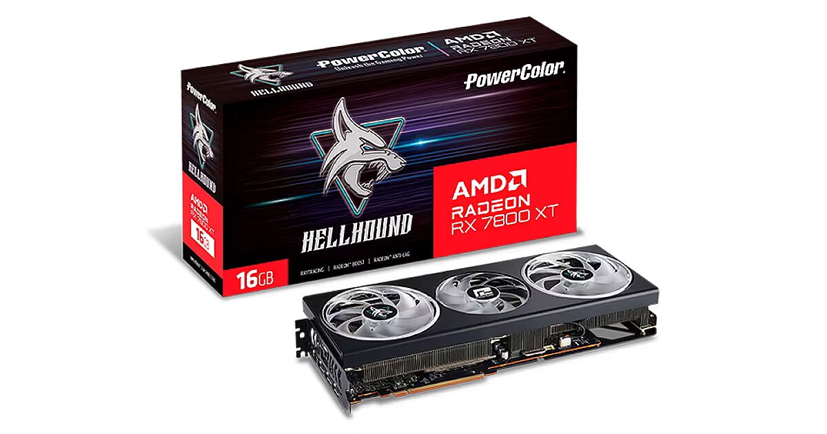 PowerColor Radeon RX 7800 XT, 16GB GDDR6, Hellhound (RX7800XT 16G-L/OC)