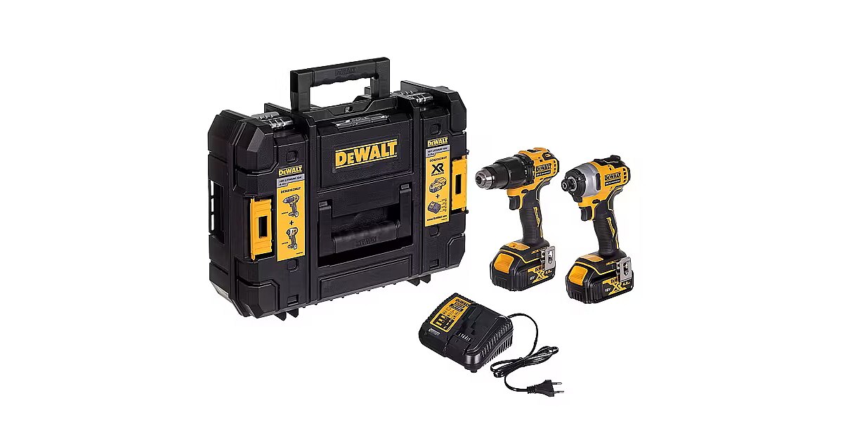 DeWALT POWER TOOL COMBO KIT DEWALT DCK2062M2T (DCD709+DCF809) 18V 2X4.0AH (DCK2062M2T-QW)