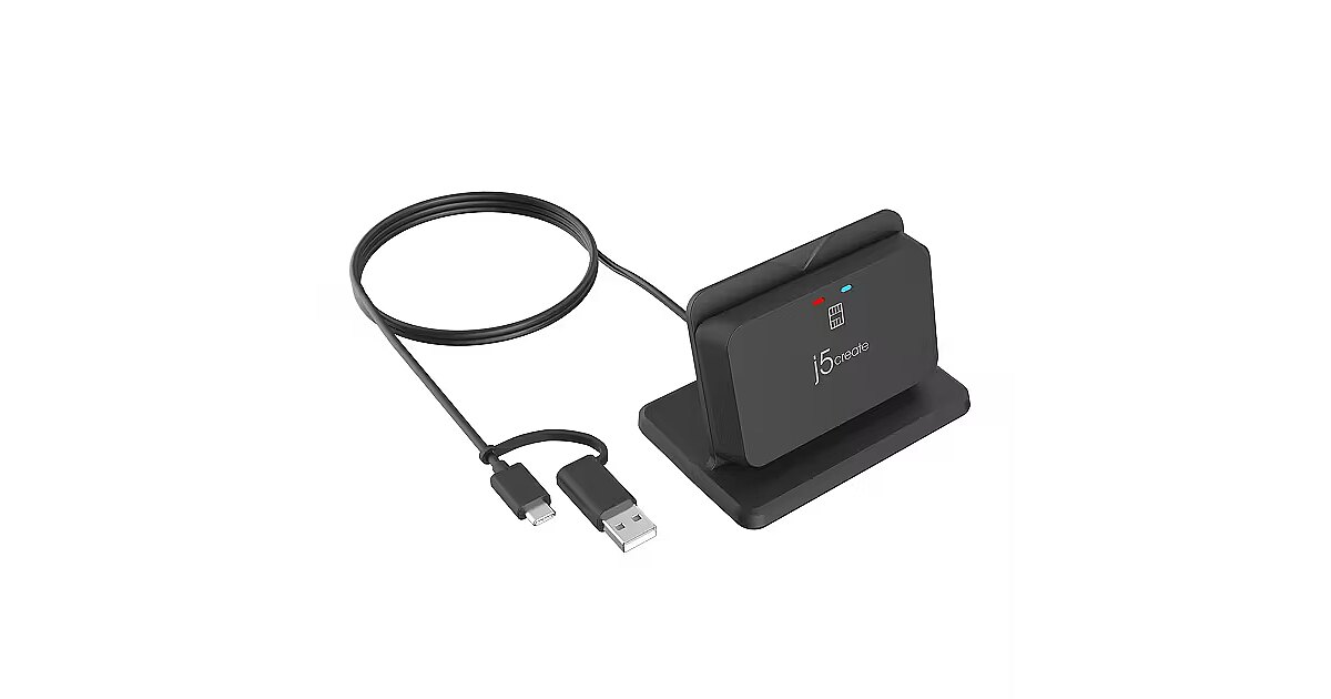 J5create USB SMART CARD / CAC READER STAND (JUR261-N)