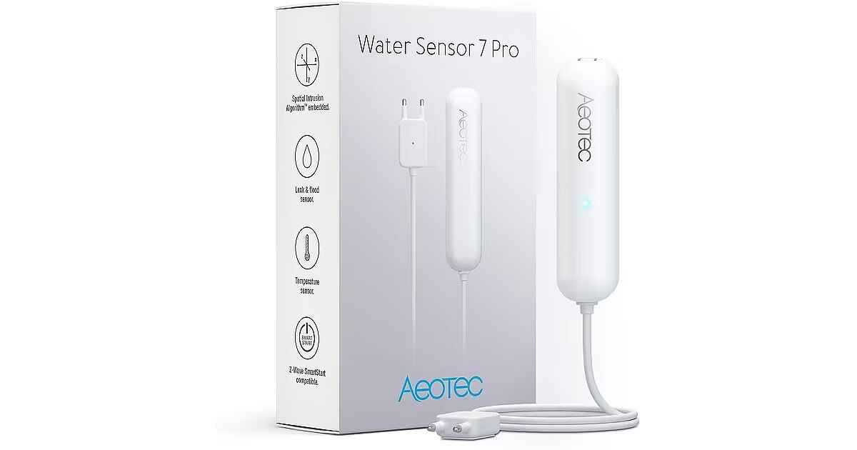 Aeotec Water Sensor 7 Pro, Z-Wave Plus V2 (AEOEZWA019)