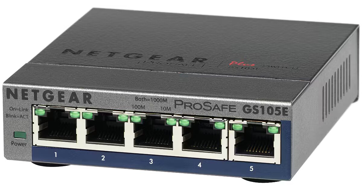 Netgear ProSafe PLUS GS105E, 5x 1G (GS105E-200PES)
