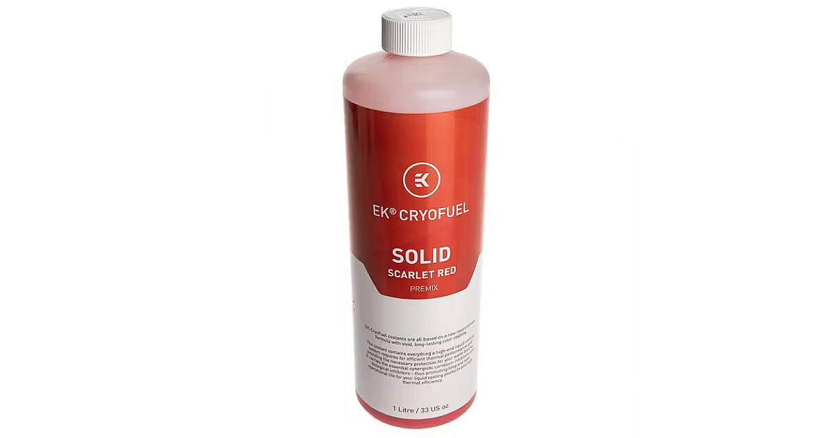 EK Water Blocks EK-CryoFuel Solid Premix, Scarlet Red, 1000ml ...