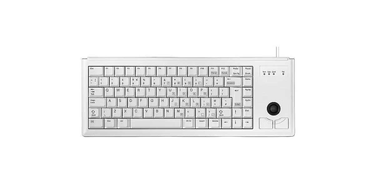 Cherry G84-4400 Compact, PS2, Light Gray, US (G84-4400LPBUS-0)