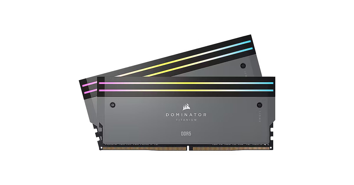 Corsair Dominator Titanium Gray, DDR5, 64GB, 6000MHz, CL30, Kit of 2 ...
