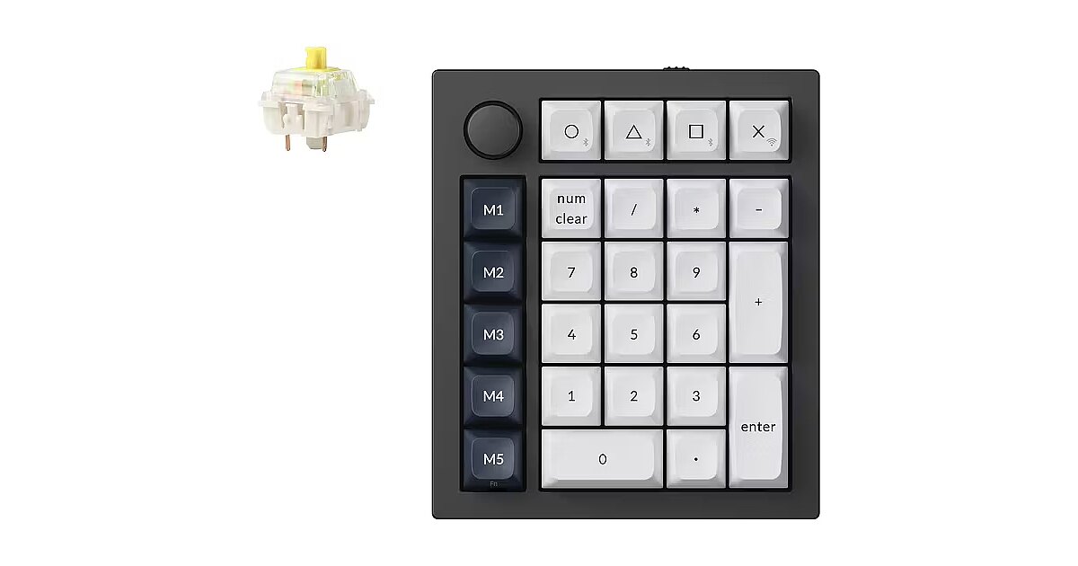 Keychron Q0 Max, numeric keypad black/white, Gateron Jupiter Banana ...