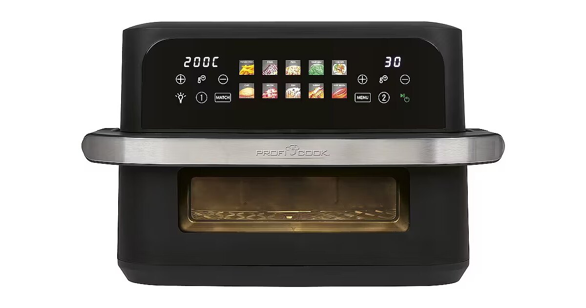 Profi Cook PC-FR 1313 H double hot air fryer, 10L, Black/Stainless ...