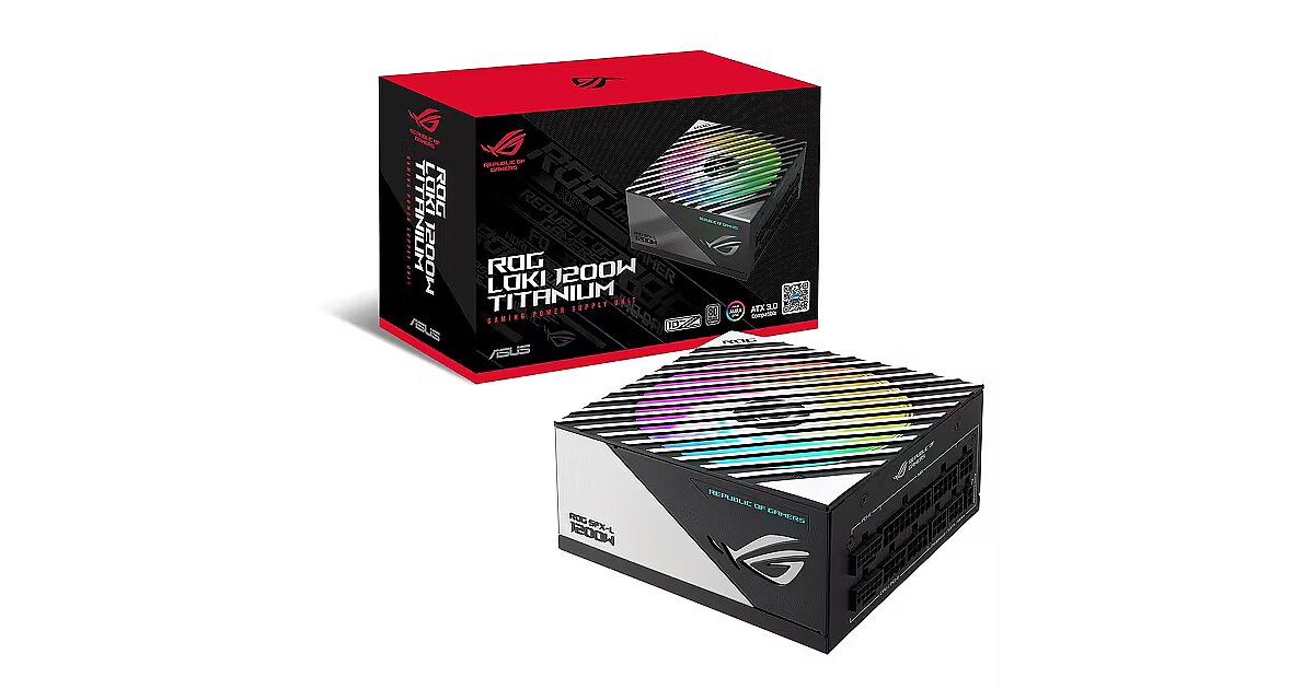 Asus ROG Loki SFX-L Titanium, 1200W, ATX 3.0, 80PLUS Titanium (90YE00N0 ...