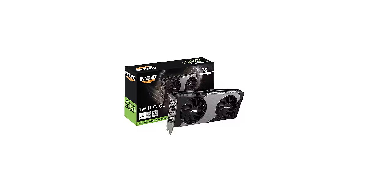 Inno3d GeForce RTX 5060 Ti, 8GB GDDR7, TWIN X2 OC (DLSS 4) (N506T2 ...