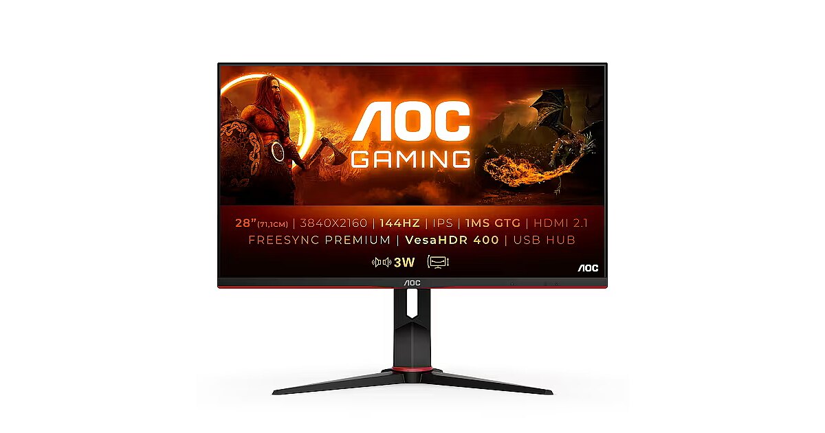 AOC U28G2XU2, 28" (U28G2XU2/BK)