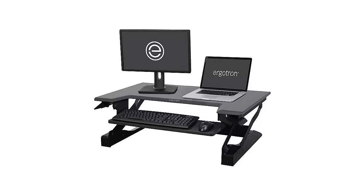 Ergotron WorkFit-T, Sit-Stand Desktop Workstation, up to 30" (33-397-085)