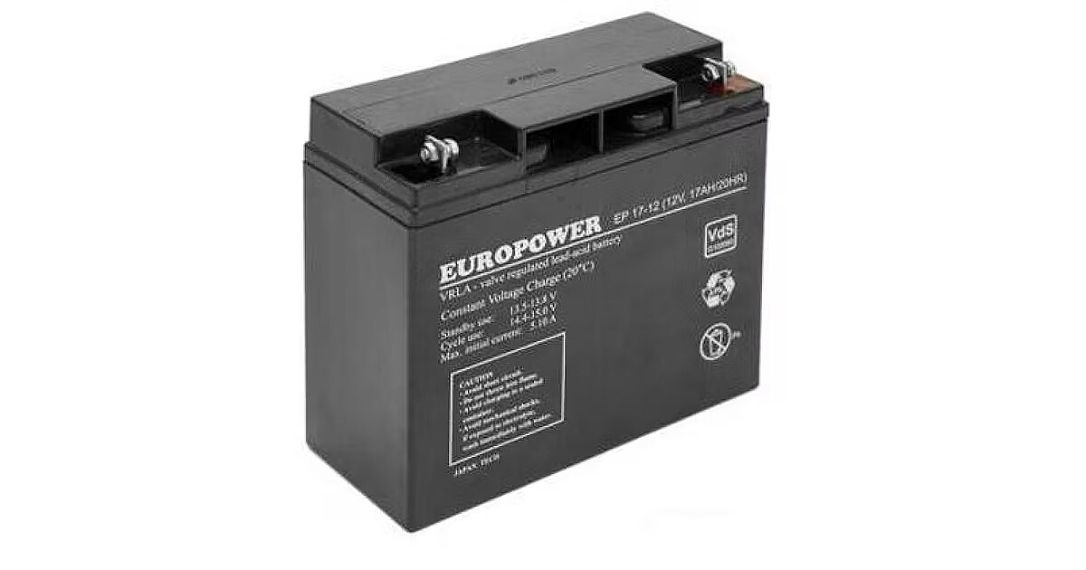 EMU BATTERY 12V 17AH VRLA/EP17-12 EUROPOWER (EP17-12)