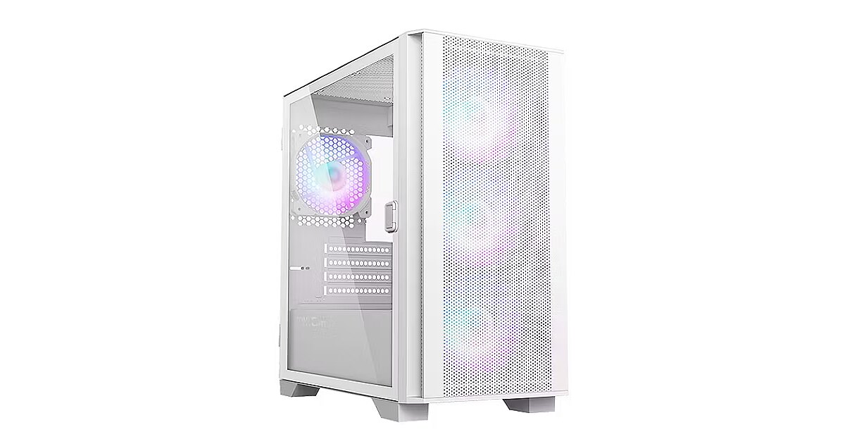 Montech AIR 100 ARGB, White, Tempered Glass (AIR 100 ARGB WH)