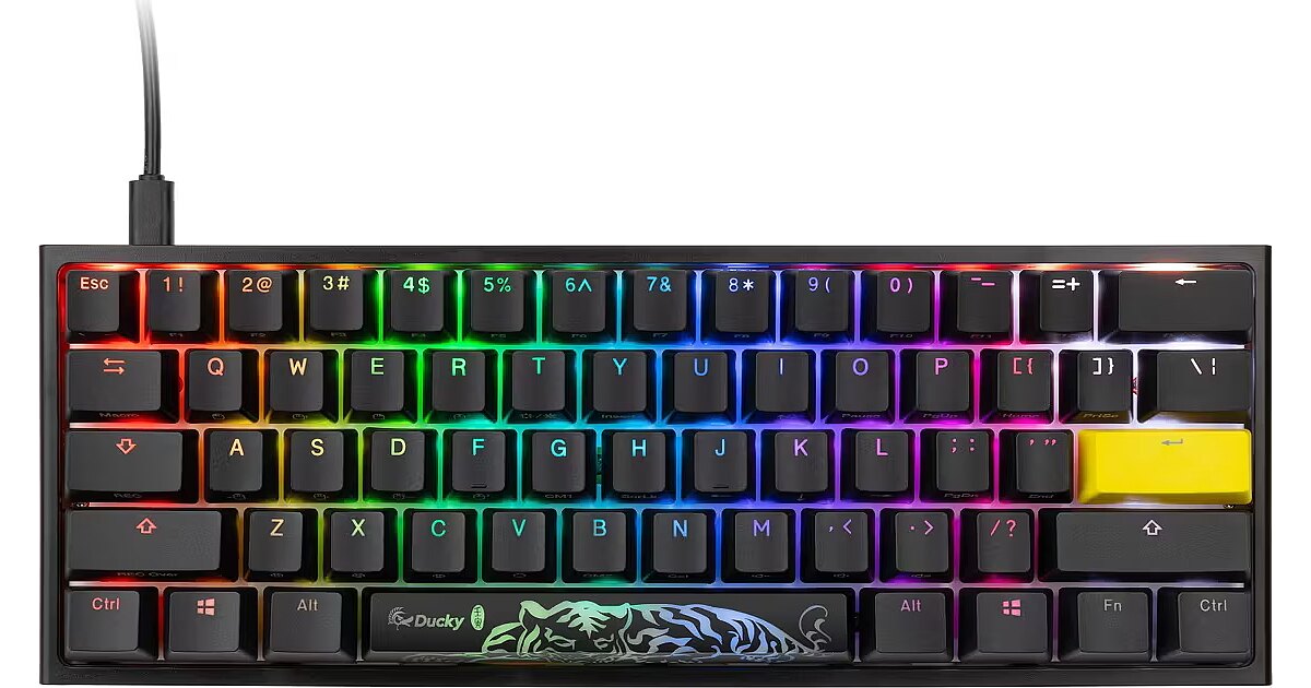 Ducky One 2 Pro mini, PBT, Cherry MX Silent Red, Black (DKON2061ST ...