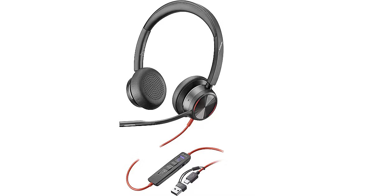 Hewlett Packard Poly Blackwire 8225 Stereo Microsoft Teams Certified ...