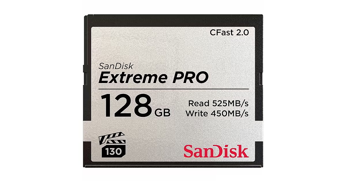 Sandisk Extreme Pro, CFast 2.0, 128GB (SDCFSP-128G-G46D)