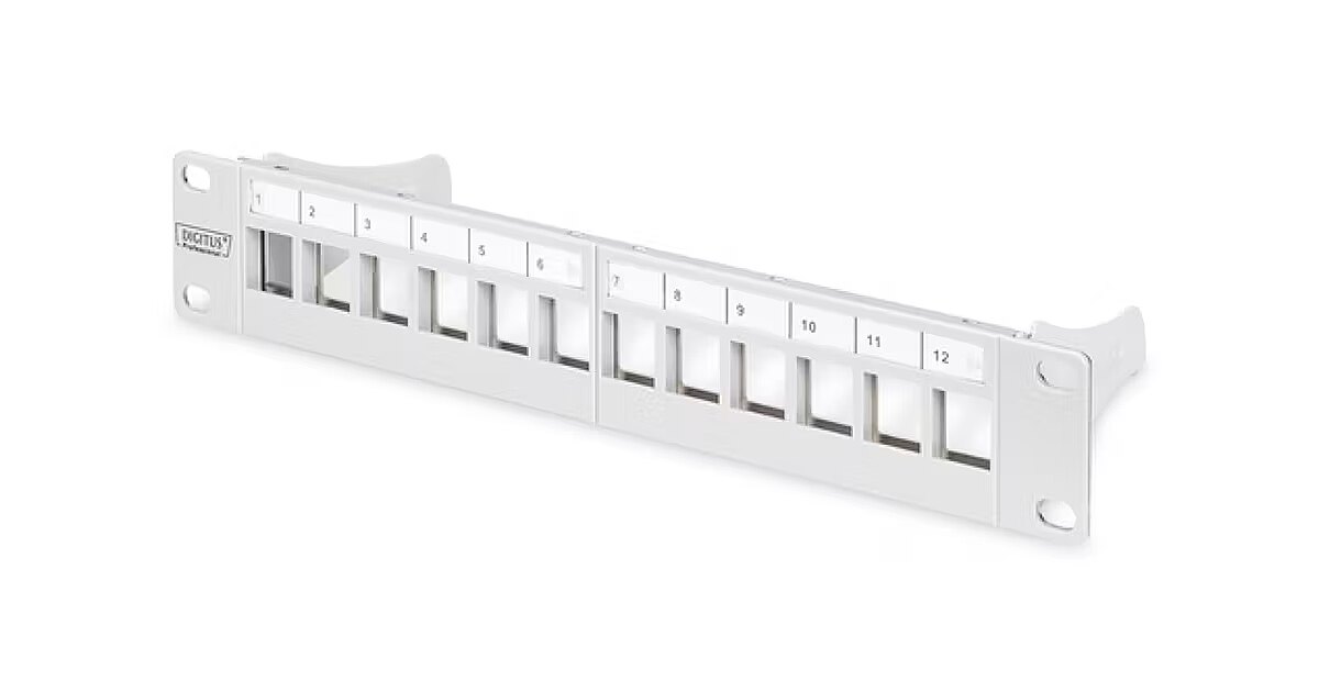 Assmann MODULAR PATCH PANEL 12-PORT1U 1UBLANK254MM RACK MOUNTGREY (DN ...