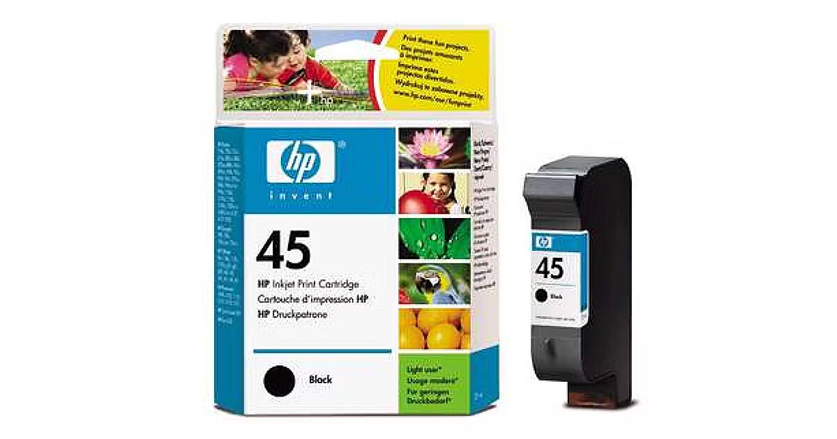 Hewlett Packard NO 45 BLACK INK CARTRIDGE, 42ML (51645AE#ABB)