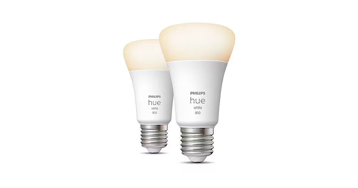 Philips Hue E27 9W W BT 2-pak (929001821623)