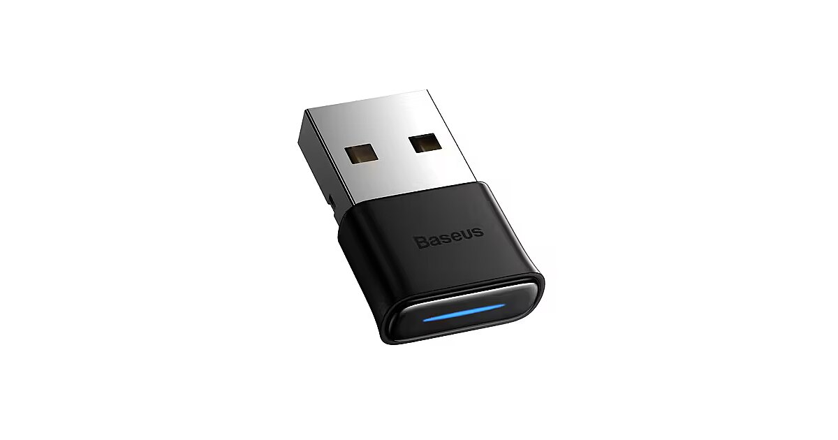 Baseus BA04 USB 2.0 Bluetooth 5.0 with EDR / A2D / BLE Support Mini Adapter Dongle Black (BA04)