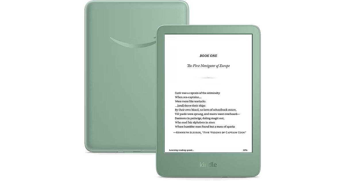 Amazon Kindle 2024 11th Gen 16GB WiFi, matcha (840414614352)