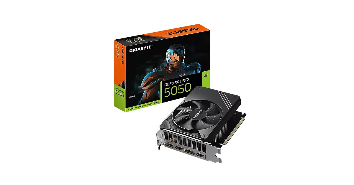 Gigabyte GeForce RTX 5050, 8GB GDDR6, D6 (DLSS 4) (GV-N5050D6-8GD)