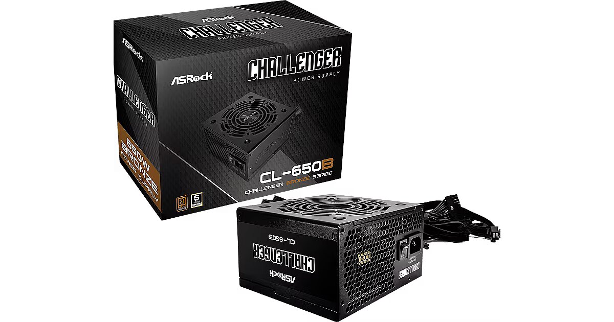 Asrock Challenger CL-650B, 650W, 80PLUS Bronze (90-UXC065-BNEAAA)
