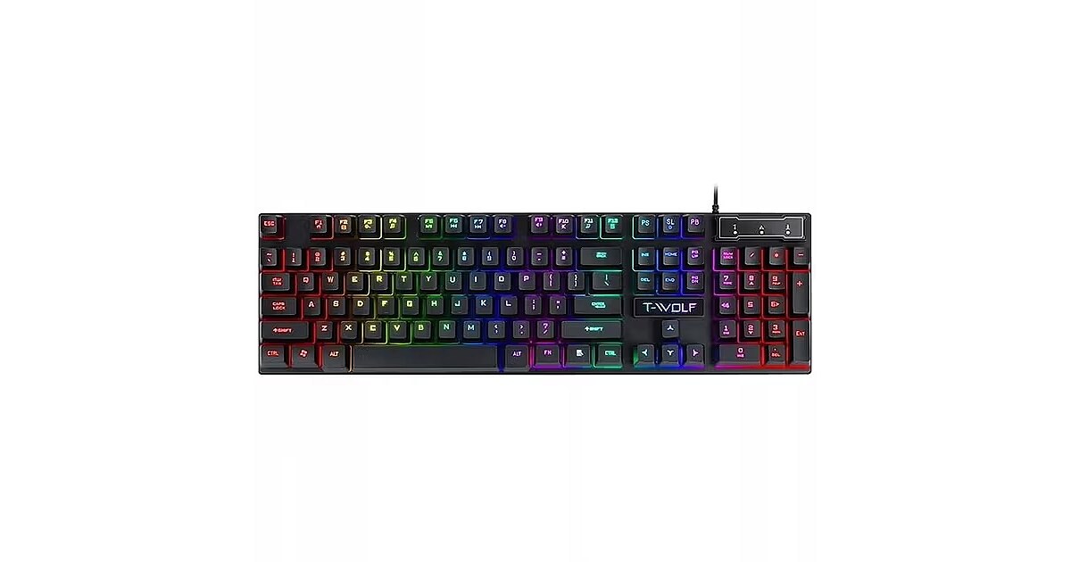 T-WOLF T20 Wired Gaming Keyboard RGB (EN) (TWOLFT20)