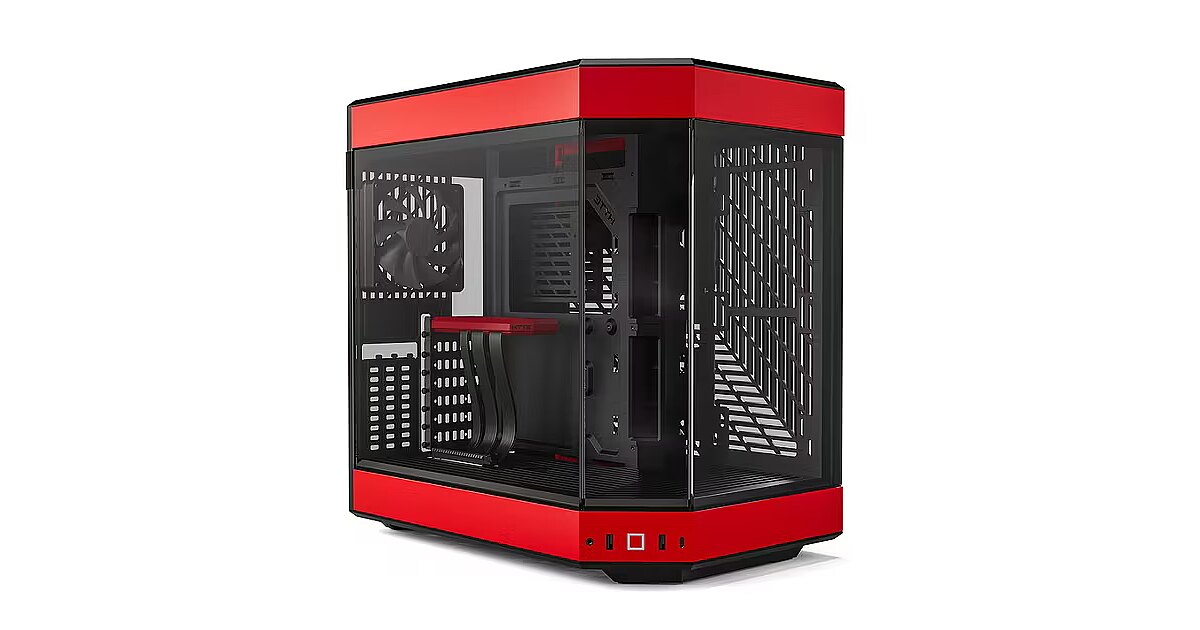HYTE Y60, Tempered Glass, Black/Red (PCI-E 4.0 riser) (CS-HYTE-Y60-BR)