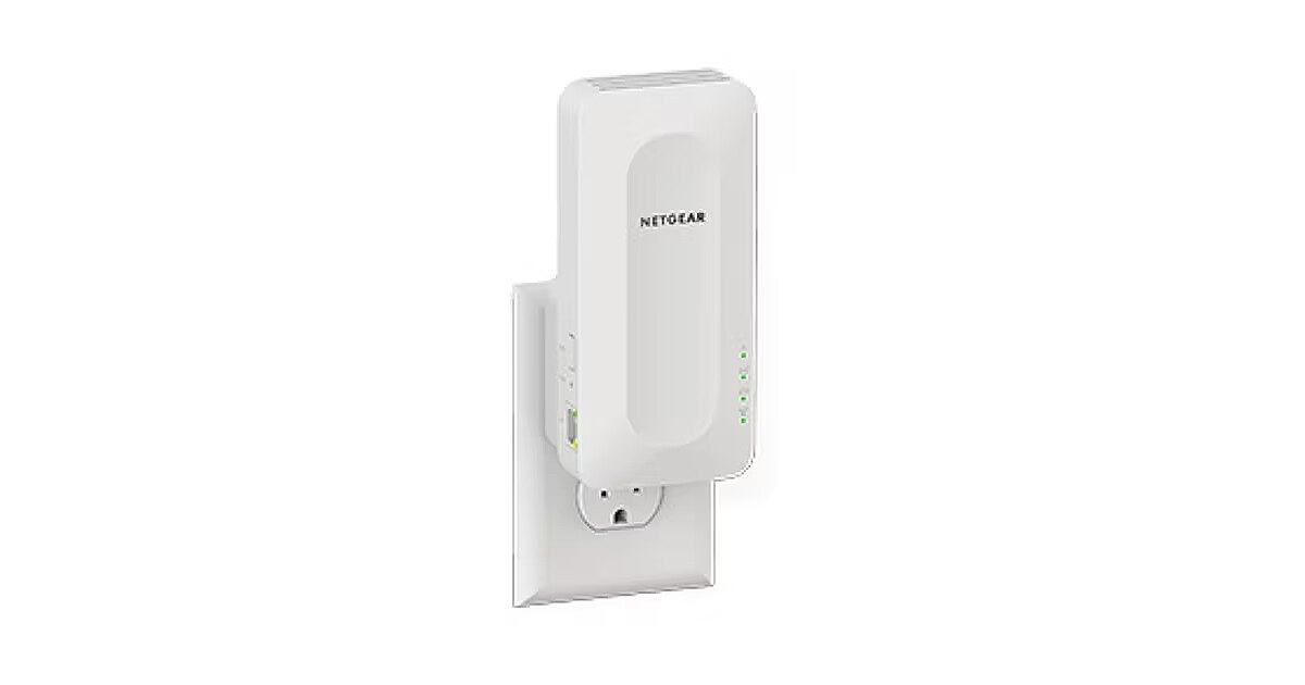 Netgear AX1800 WIFI 6 MESH EXTENDER 4-STREAM WALL PLUG IN (EAX15-100PES)