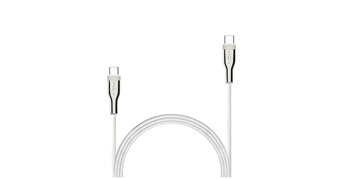 Fixed Braided, USB-C Cable, 100w, 1.2m (FIXDB-CC12-WH)