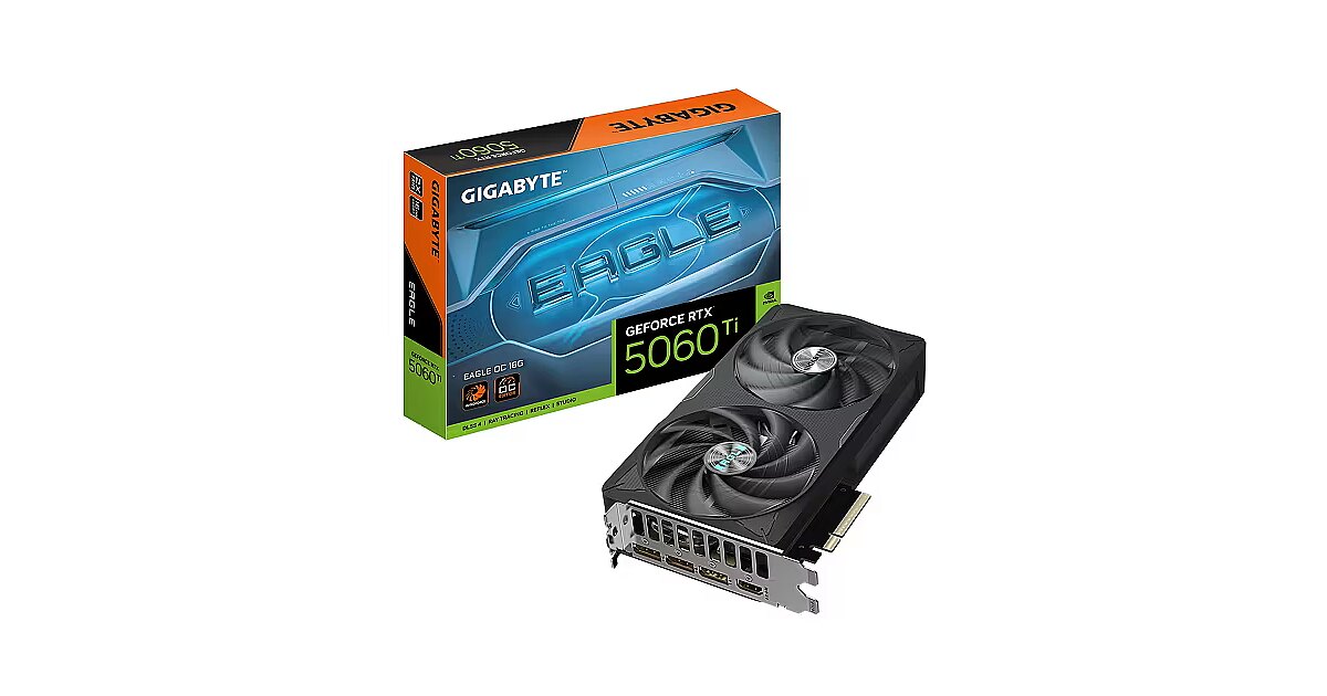 Gigabyte GeForce RTX 5060 Ti, 16GB GDDR7, EAGLE OC (DLSS 4) (GV ...