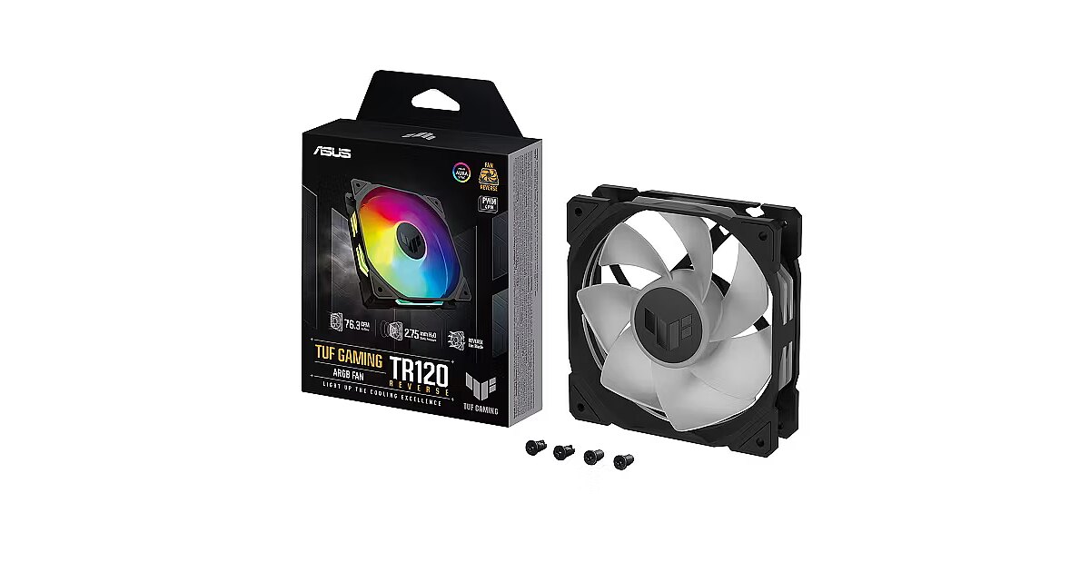 Asus TUF Gaming TR120 Reverse ARGB, Black (90DA00D0-B09000)